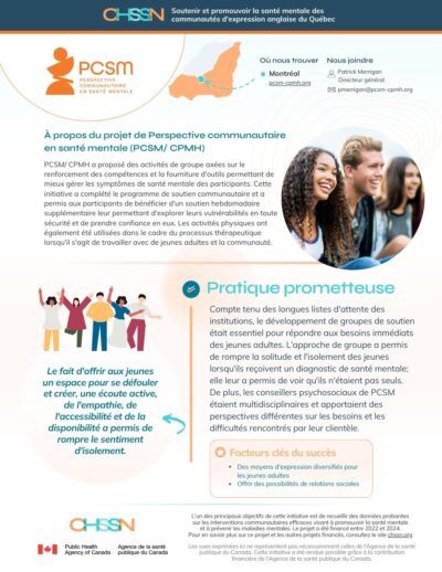 Projet de Perspective communautaire en santé mentale